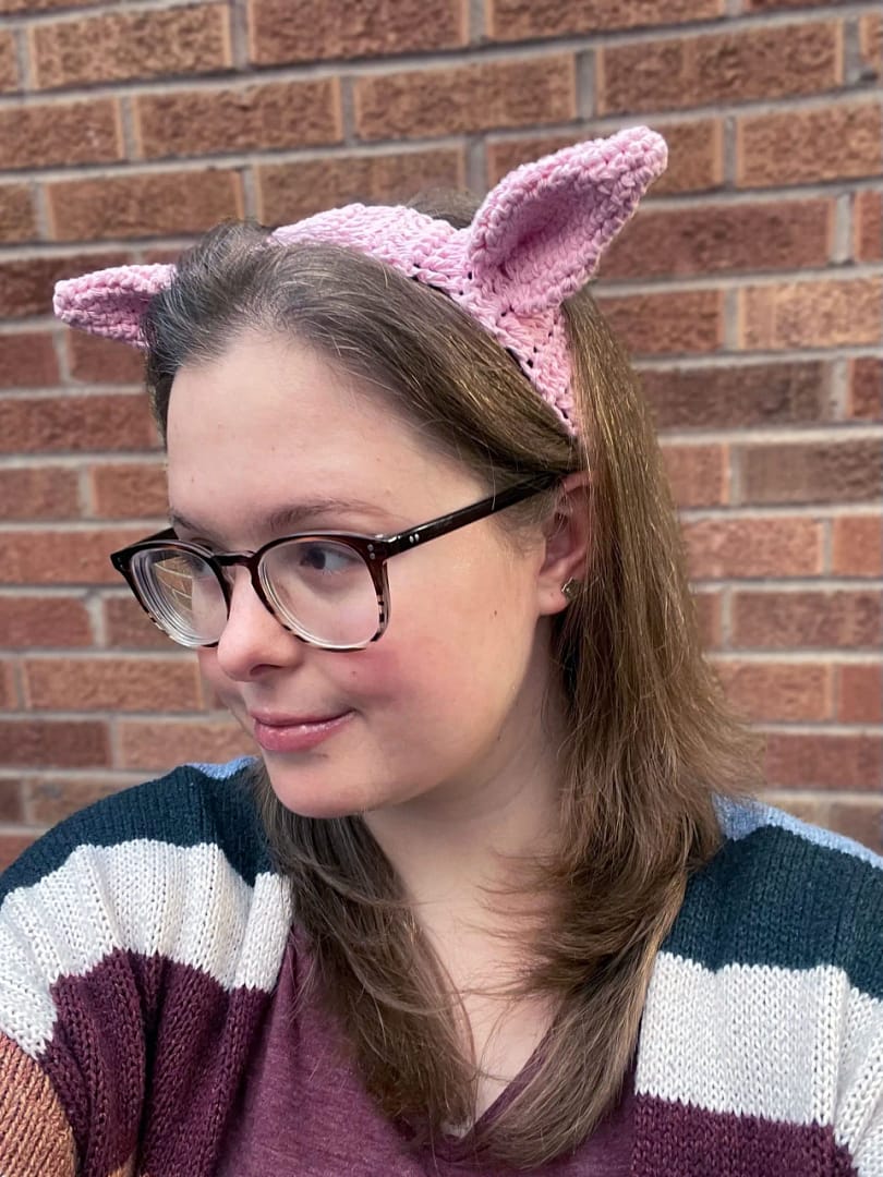 Free Pig Headband Crochet Pattern - AbiesCustomDesigns